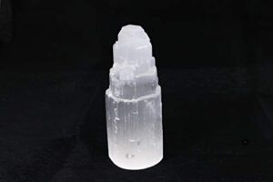 selenite crystal towers for reiki, healing, and energy charging | made in morocco | selenite iceberg charging towers crystal skyscraper (4 inch (pack of 1))