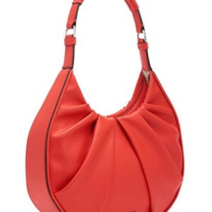 Calvin Klein Myla Novelty Hobo Shoulder Bag, Crimson