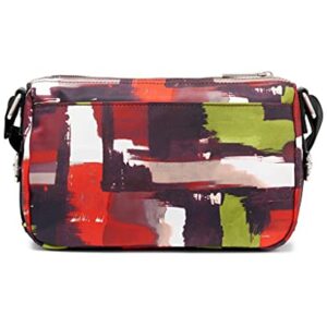 Calvin Klein Sussex Nylon Top Zip Crossbody, Crimson Multi