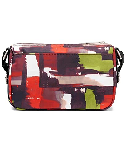 Calvin Klein Sussex Nylon Top Zip Crossbody, Crimson Multi