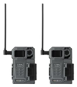 spypoint link-micro-lte twin pack cellular trail cameras - 4g/lte,10mp photos, night vision 4 led infrared flash 80' detection range, 0.5s responsive trigger speed, cell cam for hunting-for usa only