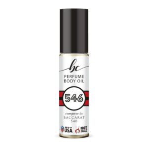 biocura bc perfume 546 inspired by maison francis baccarat 540 for women & men replica fragrance body oil dupes alcohol-free sample travel size concentrated long lasting roll-on 0.3 fl oz/10ml