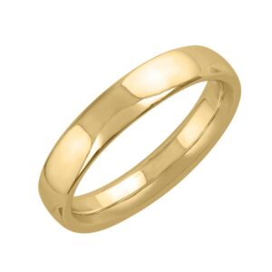 finerock 14k yellow gold 4mm plain wedding band (ring size 5.25)