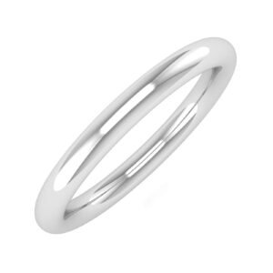 950 platinum 2.5 mm plain wedding band (ring size 7.75)