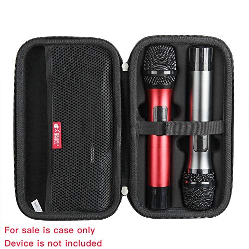 Hermitshell Hard Travel Case for Bietrun UHF Wireless Dual Handheld Dynamic Mic System Set Wireless Microphone