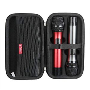 hermitshell hard travel case for bietrun uhf wireless dual handheld dynamic mic system set wireless microphone