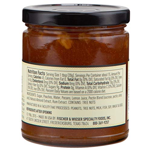 Fischer & Wieser Amaretto Peach Pecan Preserves, 10.9 Oz., Pack Of 2