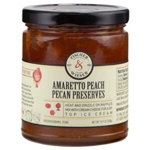 fischer & wieser amaretto peach pecan preserves, 10.9 oz., pack of 2