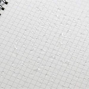 Yansanido Spiral Notebook, 4 Pcs 10.1 Inch x 7.6 Inch B5 Thick Plastic Translucent Frosting Hardcover Graph Paper 80 Sheets -160 Pages Journals for Study and Notes (B5 7.3"X 10"-Grid 4pcs)