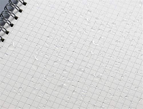 Yansanido Spiral Notebook, 4 Pcs 10.1 Inch x 7.6 Inch B5 Thick Plastic Translucent Frosting Hardcover Graph Paper 80 Sheets -160 Pages Journals for Study and Notes (B5 7.3"X 10"-Grid 4pcs)