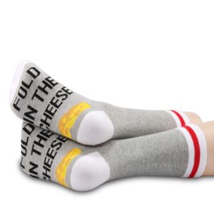 JXGZSO 2 Pairs Fold In The Cheese Socks Gift For Fans (Fold In The Cheese)