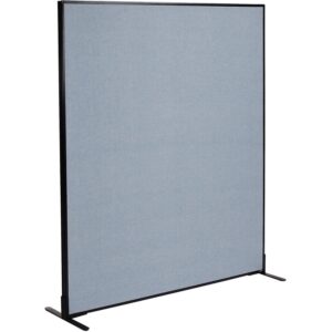 global industrial 60-1/4"w x 96"h freestanding office partition panel, blue