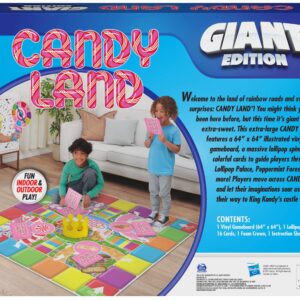 Giant Candy Land Game for Kids Party Board Game Indoor/Outdoor with Oversized Gameboard Summer Toy for Preschoolers, Kids, & Families Ages 4 and up