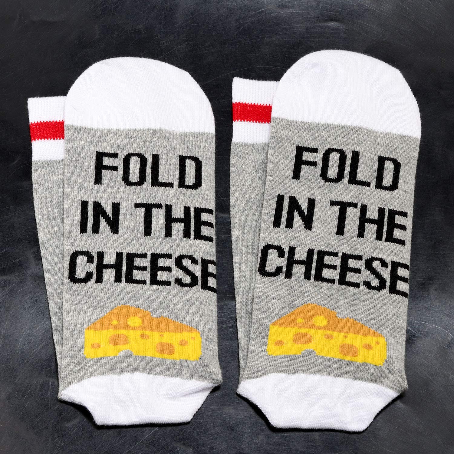 JXGZSO 2 Pairs Fold In The Cheese Socks Gift For Fans (Fold In The Cheese)