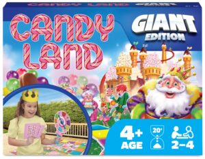 giant candy land game for kids party board game indoor/outdoor with oversized gameboard summer toy for preschoolers, kids, & families ages 4 and up