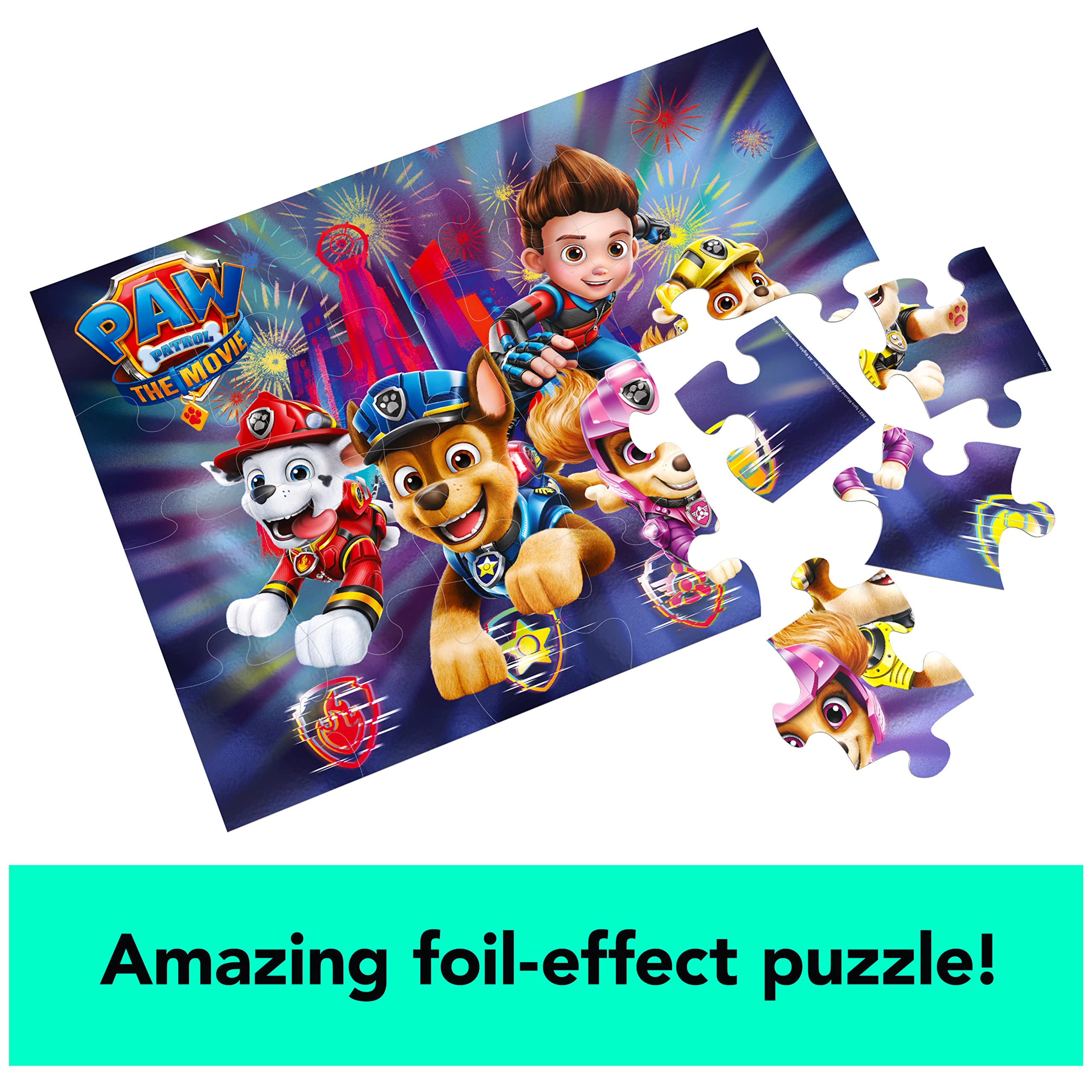 PAW Patrol: The Movie, 7 Puzzle Bundle 24pc 48pc with Storage Tin | Puzzles for Kids Ages 4-8 | PAW Patrol Party Favors | PAW Patrol Toys for Ages 4+