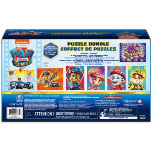 PAW Patrol: The Movie, 7 Puzzle Bundle 24pc 48pc with Storage Tin | Puzzles for Kids Ages 4-8 | PAW Patrol Party Favors | PAW Patrol Toys for Ages 4+