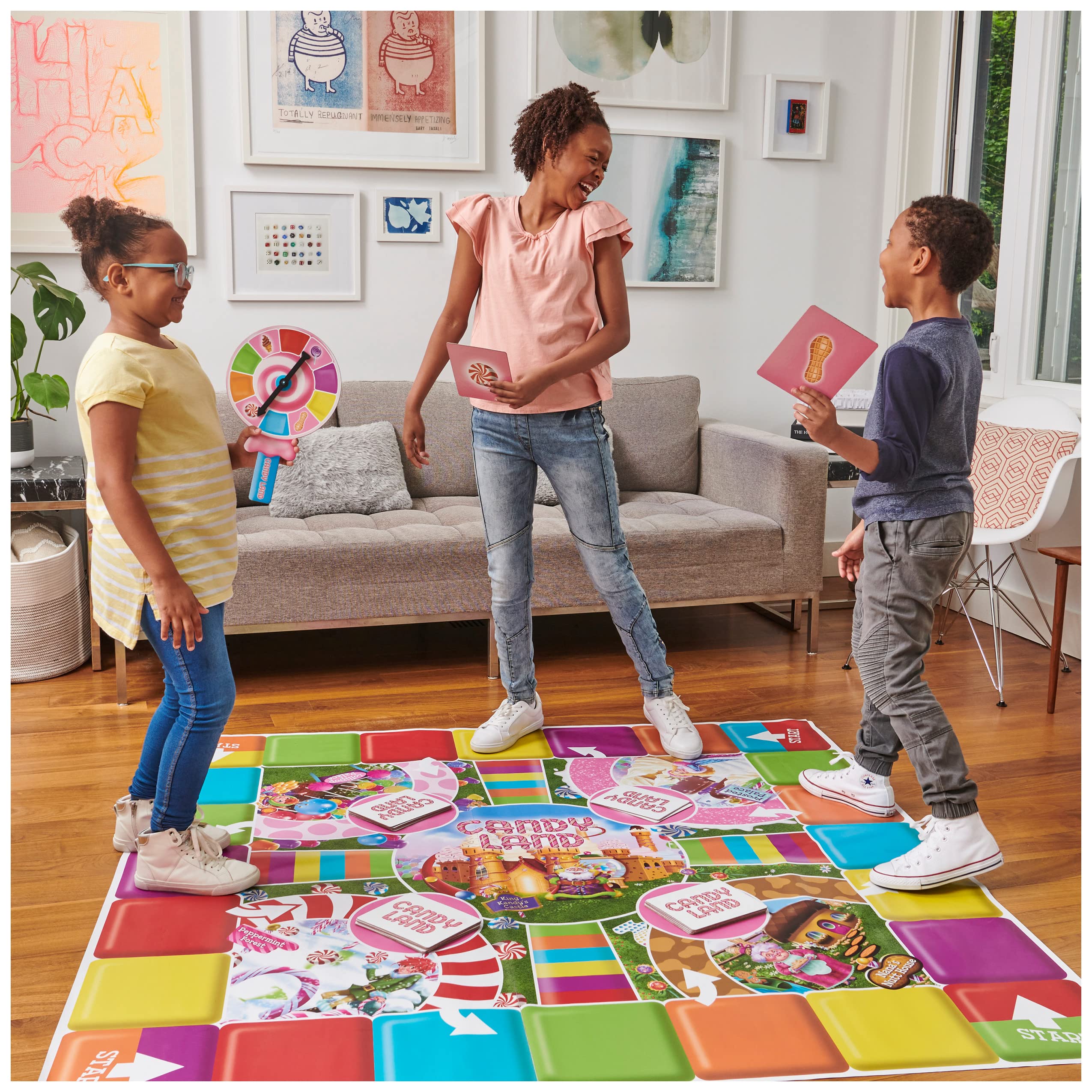 Giant Candy Land Game for Kids Party Board Game Indoor/Outdoor with Oversized Gameboard Summer Toy for Preschoolers, Kids, & Families Ages 4 and up