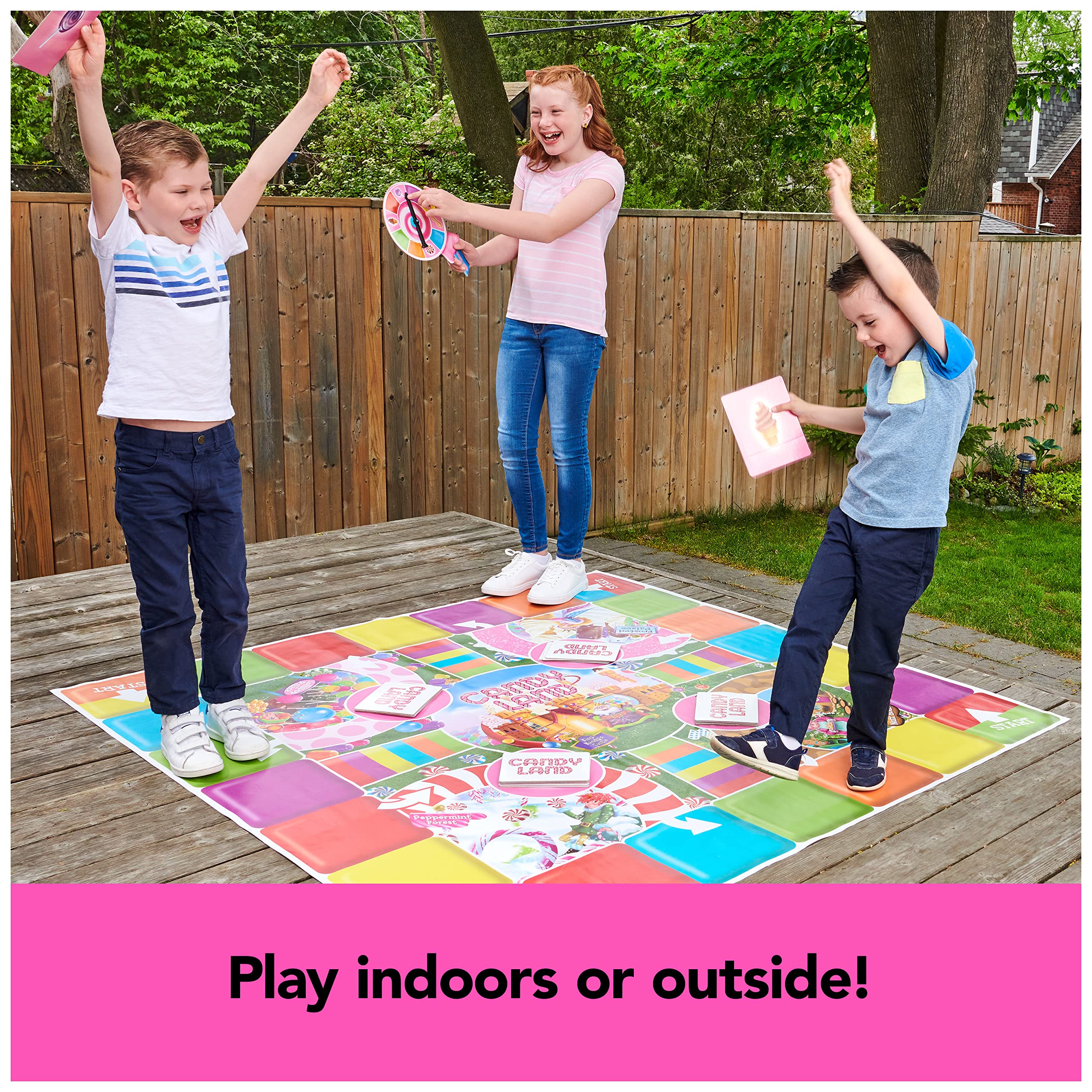 Giant Candy Land Game for Kids Party Board Game Indoor/Outdoor with Oversized Gameboard Summer Toy for Preschoolers, Kids, & Families Ages 4 and up