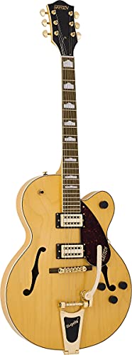 Gretsch G2410TG Streamliner Hollow Body Single-Cut with Bigsby and Gold Hardware, Laurel Fingerboard Electric Guitar (Right-Handed, Village Amber)