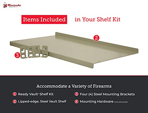 Hornady Ready Vault Shelf Kit, 98252 - Sturdy, Metal Shelf Designed for The RAPiD Safe Ready Vault - 100 Pound Weight Capacity to Safely Hold Gun Safe Accessories, Ammo, or Other Heavy Items