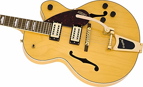 Gretsch G2410TG Streamliner Hollow Body Single-Cut with Bigsby and Gold Hardware, Laurel Fingerboard Electric Guitar (Right-Handed, Village Amber)