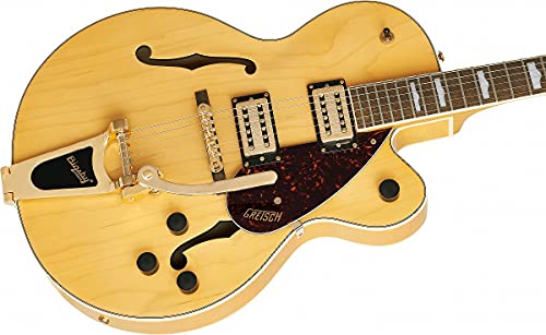 Gretsch G2410TG Streamliner Hollow Body Single-Cut with Bigsby and Gold Hardware, Laurel Fingerboard Electric Guitar (Right-Handed, Village Amber)