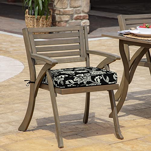 Arden Selections ProFoam Essentials Outdoor Seat Cushion 19 x 20, Ashland Black Jacobean