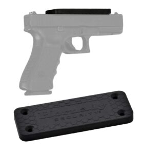 hornady magnetic gun mount 95910-non-scratch rubber coated gun magnet mount for pistols, handguns, revolvers, & firearm accessories - magnetic gun holder rated for 43 pounds, includes mounting screws