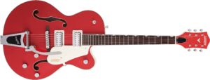 gretsch g5410t limited edition electromatic "tri-five" hollow body single-cut two-tone fiesta red/vintage white w/bigsby