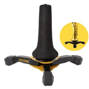 rochix 1890 foldable portable soprano saxophone sax stand,tripod holder stand