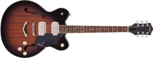 gretsch g2622-p90 streamliner center block double-cut p90 havana burst w/v-stoptail