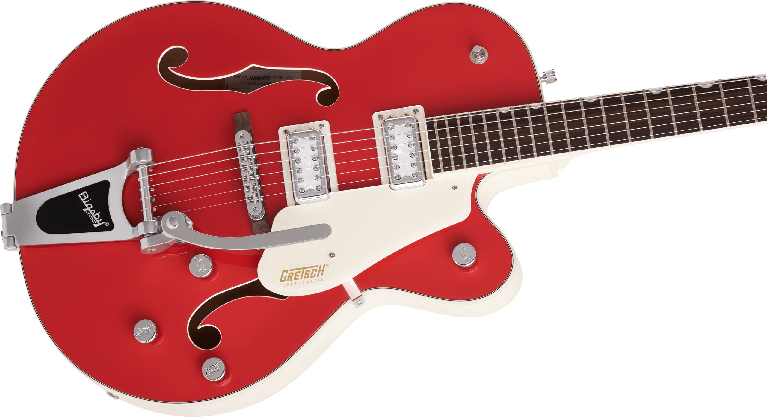 Gretsch G5410T Limited Edition Electromatic "Tri-Five" Hollow Body Single-Cut Two-Tone Fiesta Red/Vintage White w/Bigsby