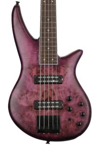 jackson x series 5-string spectra bass sbxp v, transparent purple burst, laurel fingerboard