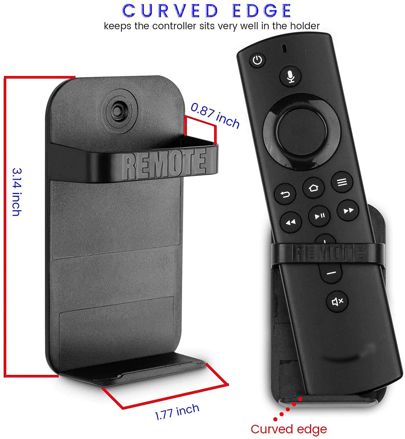 TV Remote Holder Compatible with F TV Stick, Xiaomi Mi TV Stick or Mi Box S, Apple HD 4K, Siri Remote Control Holder Wall Mount