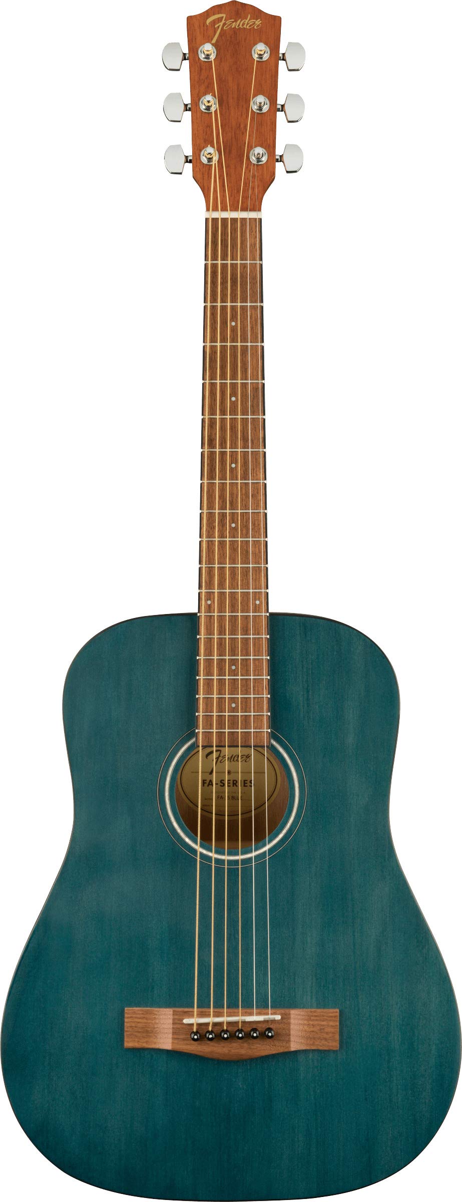 Fender FA-15 3/4-Scale Kids Steel String Acoustic Guitar - Blue Learn-to-Play Bundle with Gig Bag, Strap, Picks, Fender Play Online Lessons, and Austin Bazaar Instructional DVD