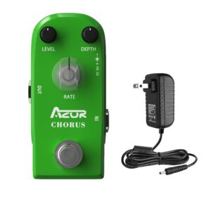 azor chorus guitar effect pedal with power adapter pure analog with true bypass ap-309