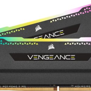 Corsair VENGEANCE RGB PRO SL DDR4 32GB (2x16GB) 3600MHz CL18 Intel XMP 2.0 AMD Ryzen iCUE Compatible Computer Memory - Black (CMH32GX4M2D3600C18)