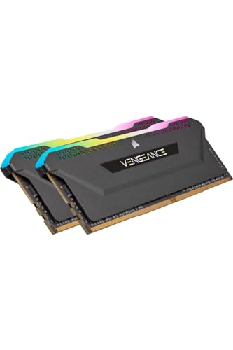 Corsair Vengeance RGB Pro SL 16GB (2x8GB) DDR4 3200 (PC4-25600) C16 Desktop memory – Black (CMH16GX4M2E3200C16)