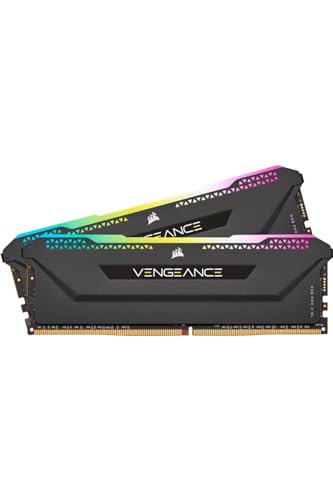 Corsair Vengeance RGB Pro SL 16GB (2x8GB) DDR4 3200 (PC4-25600) C16 Desktop memory – Black (CMH16GX4M2E3200C16)