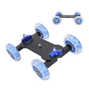 banapoy Portable Dolly Skater Car, 10KG Load Desktop Camera Slider Car, for DSLR Camcorder