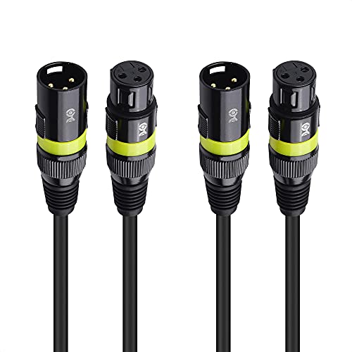 Cable Matters 2-Pack 22AWG Stage Light DMX Cable 25 ft / 7.6m with 3-Pin XLR Connector