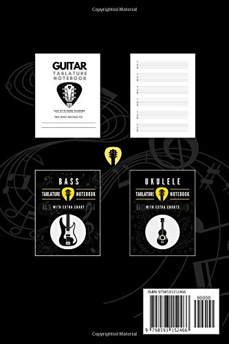 Guitar Tablature Notebook: Blank Guitar Tablature Paper, Standard Tab Manuscript Paperback for Beginners and Advanced Musicians