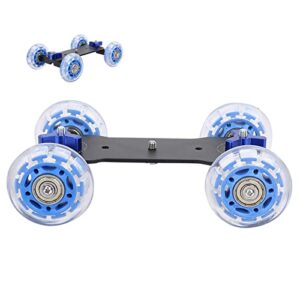 banapoy Portable Dolly Skater Car, 10KG Load Desktop Camera Slider Car, for DSLR Camcorder