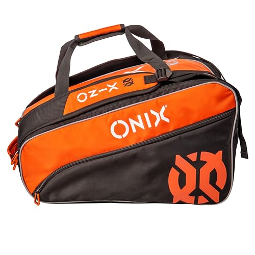 ONIX Pickleball Pro Team Long-Lasting Durability Hook and Loop Closure Easy to Carry Straps with Pockets Paddle Bag — Orange/Black