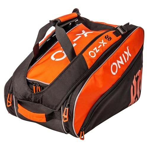 ONIX Pickleball Pro Team Long-Lasting Durability Hook and Loop Closure Easy to Carry Straps with Pockets Paddle Bag — Orange/Black