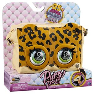 Purse Pets, Leoluxe Leopard Interactive Pet Toy & Crossbody Kids Purse with Over 25 Sounds and Reactions, Shoulder Bag for Girls, Trendy Tween Gifts