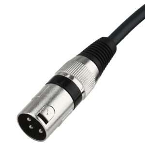 Disino Unbalanced 6.35mm(1/4 inch) TS Mono to XLR Male Cable Gold Plated Quarter inch to Male XLR Microphone Cable Interconnect Cable - 3 Feet/1 Meter