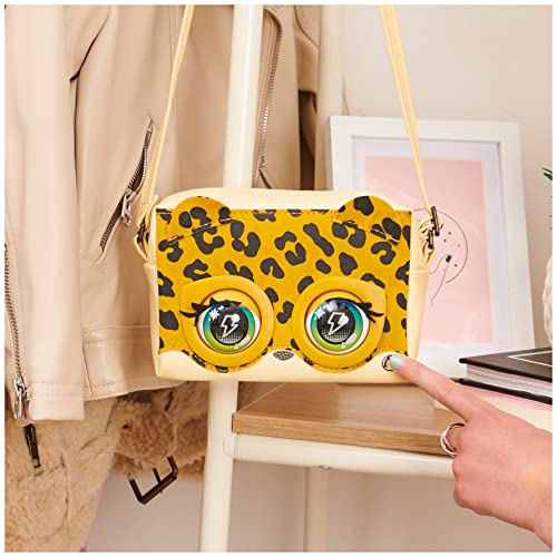 Purse Pets, Leoluxe Leopard Interactive Pet Toy & Crossbody Kids Purse with Over 25 Sounds and Reactions, Shoulder Bag for Girls, Trendy Tween Gifts