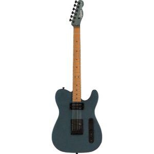 squier contemporary rh telecaster electric guitar, with 2-year warranty, gunmetal metallic, roasted maple fingerboard, none pickguard